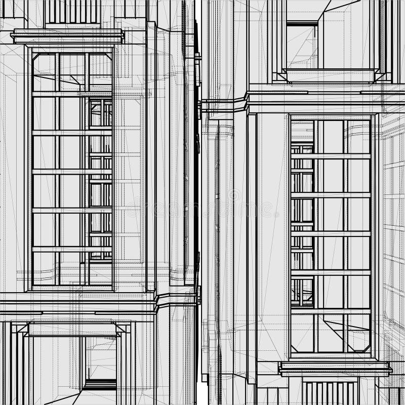 Abstract Art Deco Building Facade Construction Structure Vector. Stock ... Abstract Art Deco Building Facade Construction Structure Vector. Stock ...