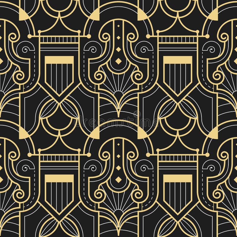 Abstract Art Deco Geometric Pattern Vector Stock Vector - Illustration ...