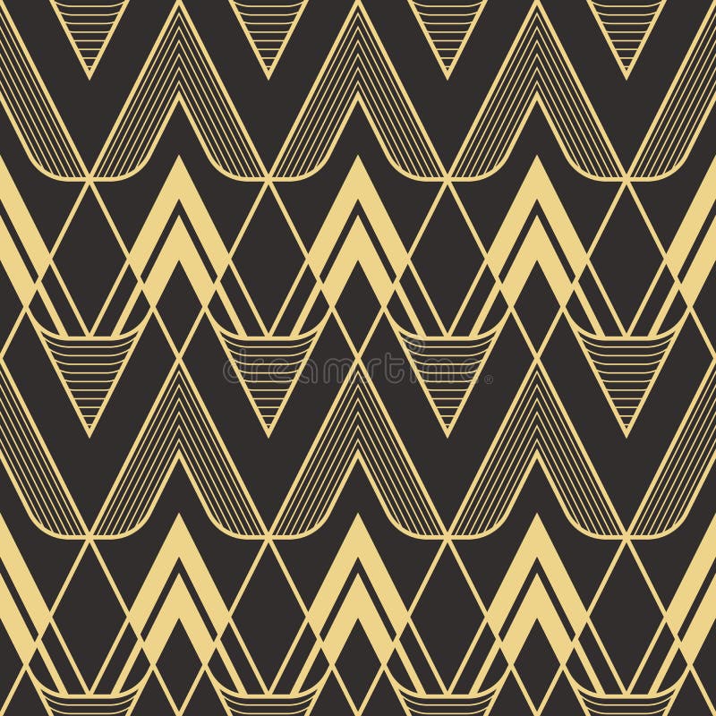 Abstract Art Deco Geometric Seamless Pattern Stock Vector ...