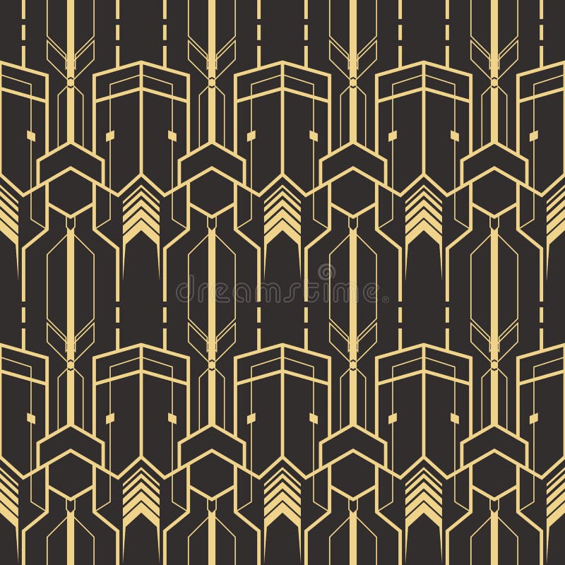 Abstract Art Deco Vector Modern Tiles Pattern. Stock Vector ...