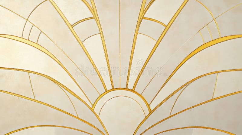 Abstract Art Deco Pattern with Golden Lines and Geometric Design ...