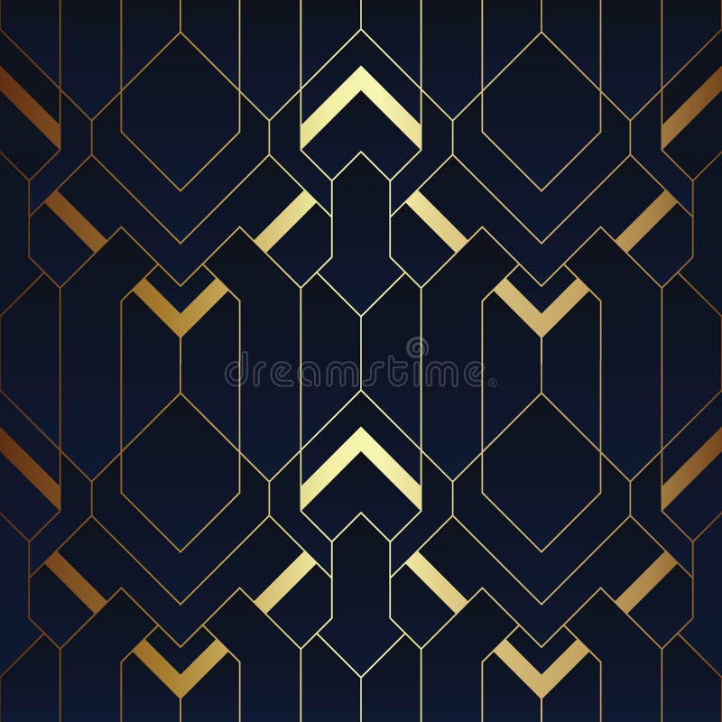 Art Deco Dark Seamless Pattern Stock Illustrations – 6,118 Art Deco ...