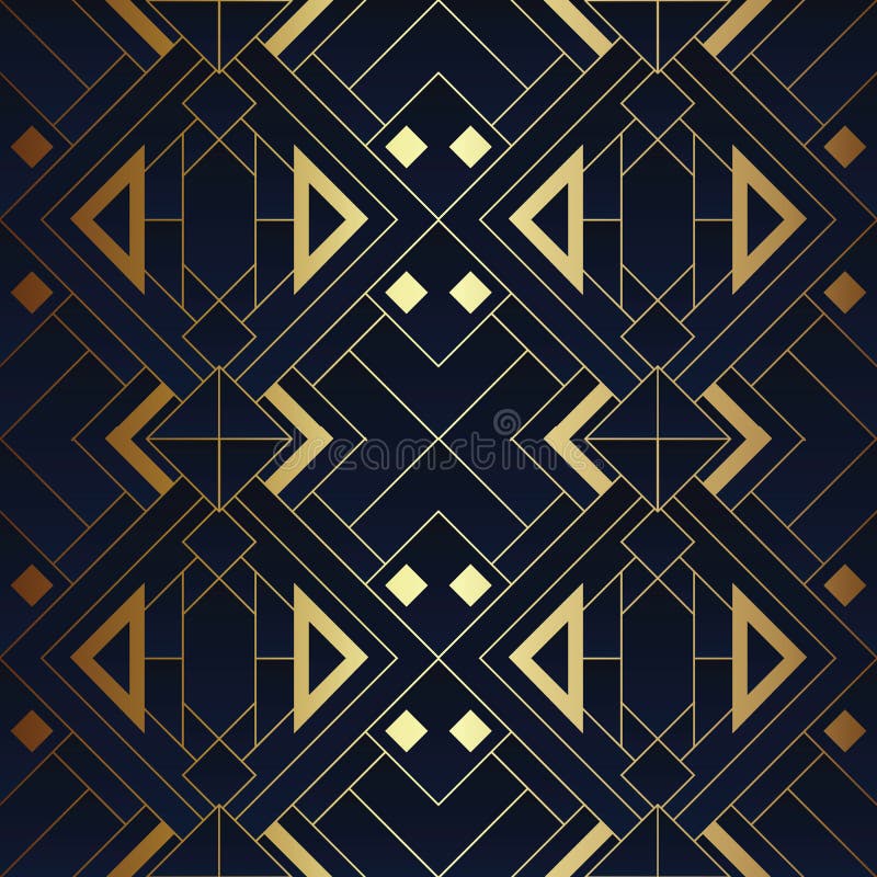Art Deco Dark Seamless Pattern Stock Illustrations – 6,118 Art Deco ...
