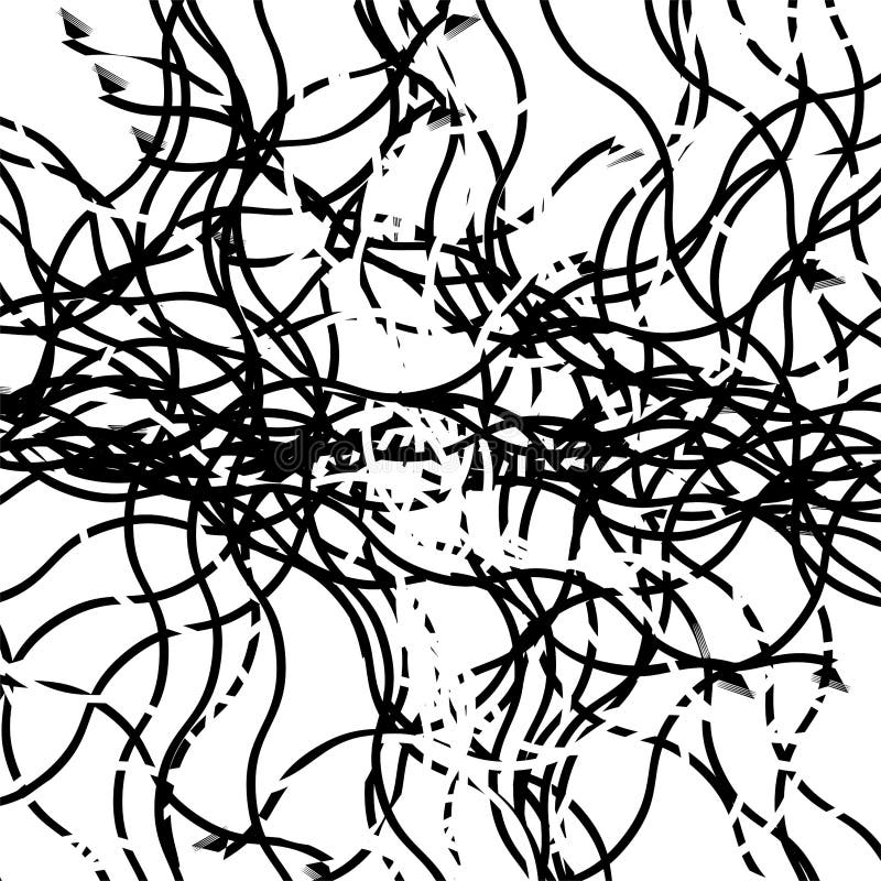 Abstract Art with Deformation, Distortion Effect on Random Lines ...