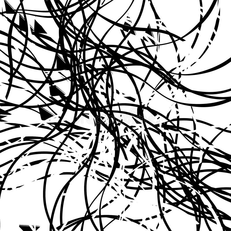 Abstract Art with Deformation, Distortion Effect on Random Lines ...
