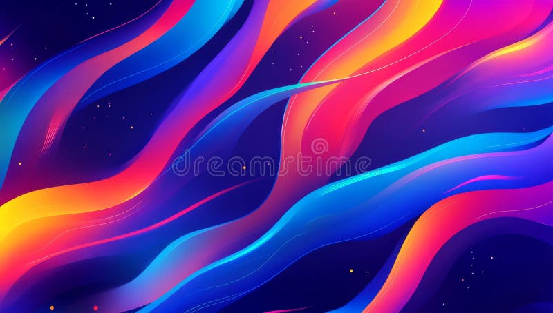 Abstract Art Depicting Celestial Swirls of Color in Outer Space from a ...