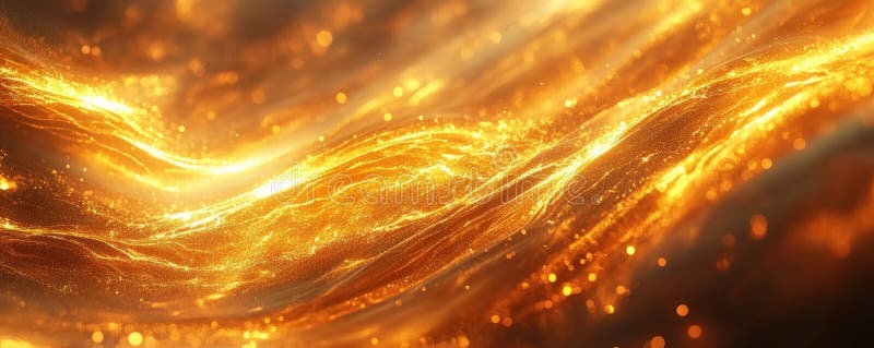 Abstract Art Depicting Dynamic Waves of Light, Intricately Intertwining ...