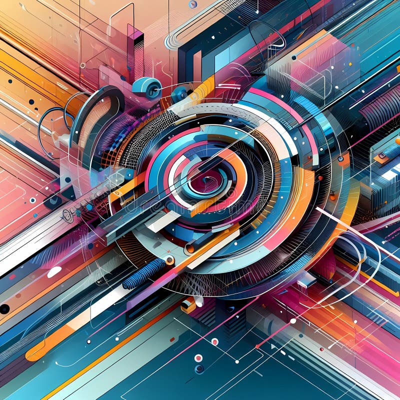 Abstract Art while Evoking Modernity and Design Trend. Stock ...