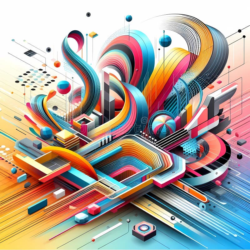 Abstract Art while Evoking Modernity and Design Trend. Stock ...