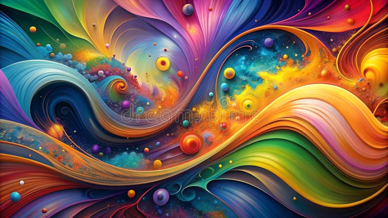 Abstract Art Exploding with Color and Movement AI Generated Stock Image ...