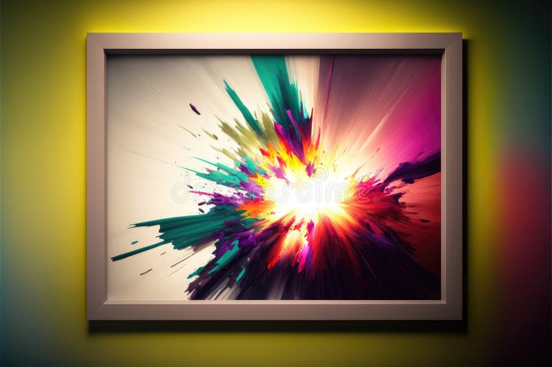 Abstract Art of Exploding Vibrant Multicolored Frame. Stock ...