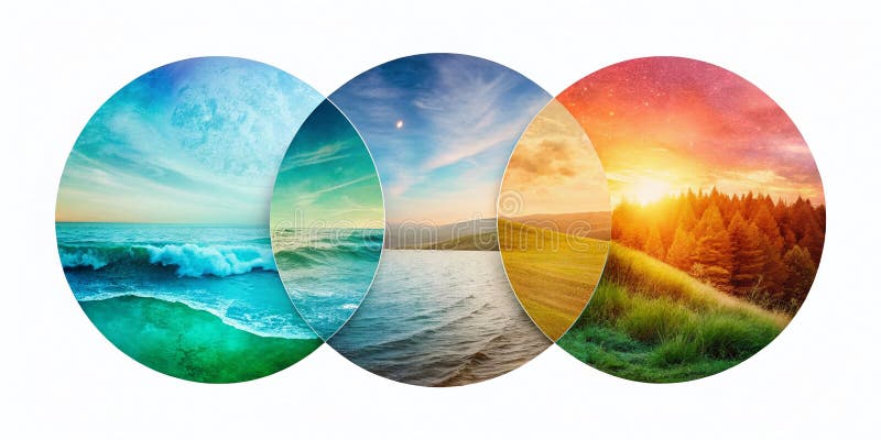 Abstract Art Explores Interconnectedness a Surreal Venn Diagram with ...