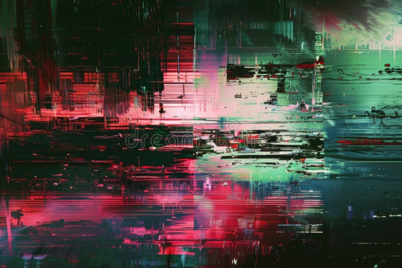 Abstract Art Featuring a Bold Red and Green Color Palette, Ideal for ...