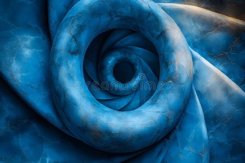 Abstract Blue Spiral Pattern for Modern Art and Design Aesthetics ...