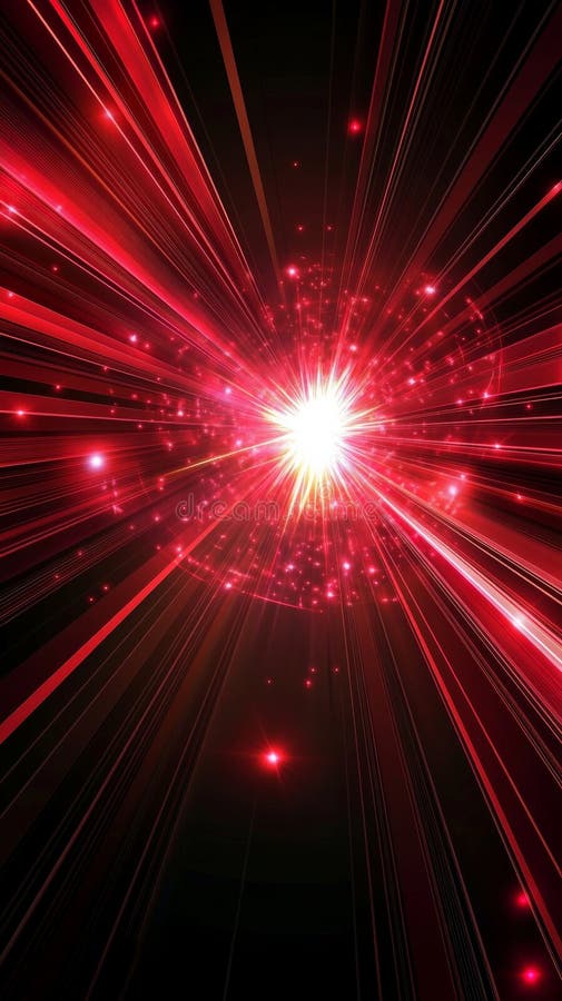 Abstract Art Featuring Red Light Streaks on a Dark Background is ...