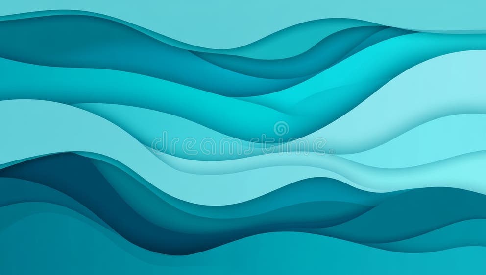 Abstract Art Featuring Turquoise and Deep Blue Shades is Defined by Its ...