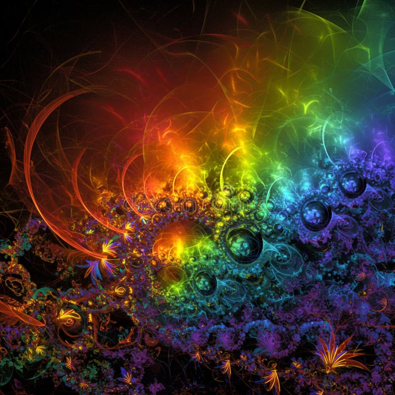 Abstract Art Featuring a Vibrant Array of Colors Transitioning Smoothly ...