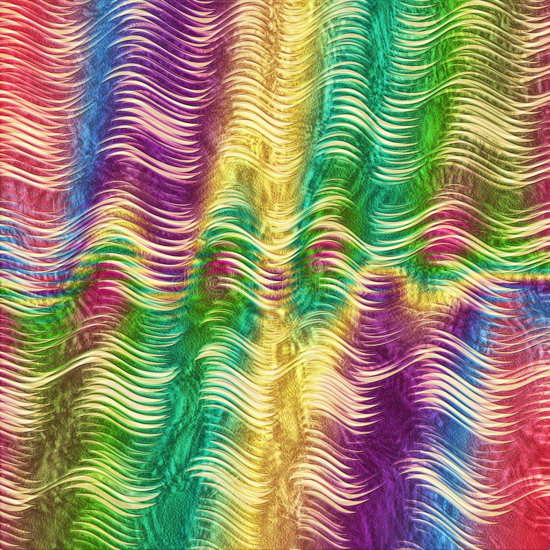 Abstract Art Featuring Wavy, Undulating Patterns in a Vibrant Spectrum ...