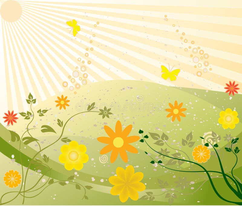 Abstract art floral vector stock vector. Illustration of paint - 2936029