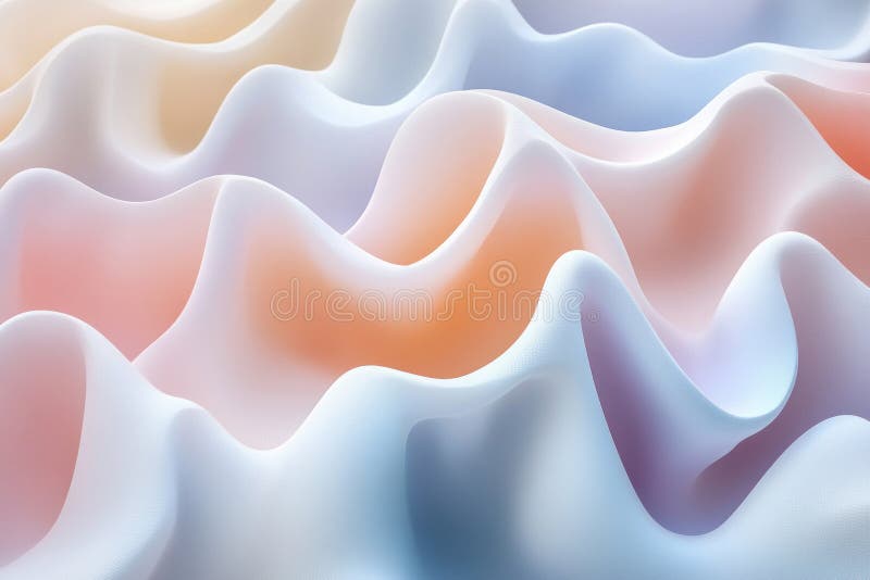 Abstract Art of Flowing Lines Symbolizing Calm Breathing, Rhythmic ...