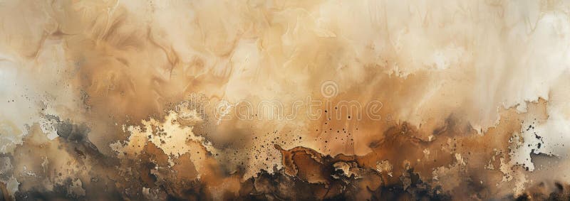 Abstract Art Fluid Beige Brown Watercolor Texture Background Design ...