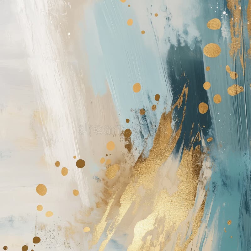 Abstract Art, with Fluid Forms and Shimmering Metallic Accents, Ideal ...