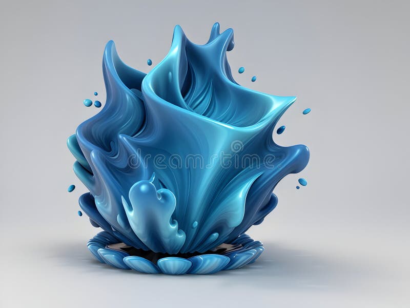 Abstract Art of Fluid Shape Stock Illustration - Illustration of motion ...