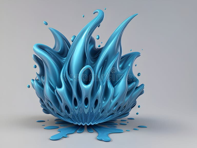 Abstract Art of Fluid Shape Stock Illustration - Illustration of wavy ...