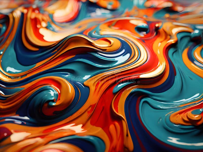 Abstract Art of Fluid Shape Stock Illustration - Illustration of ...