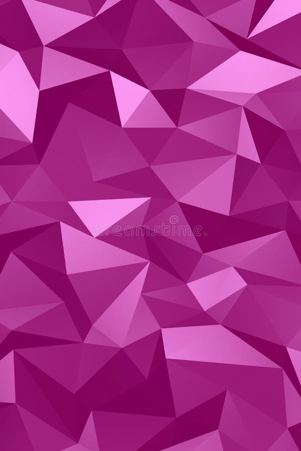 Abstract Art Geometric Background of Magenta Triangle Polygons ...