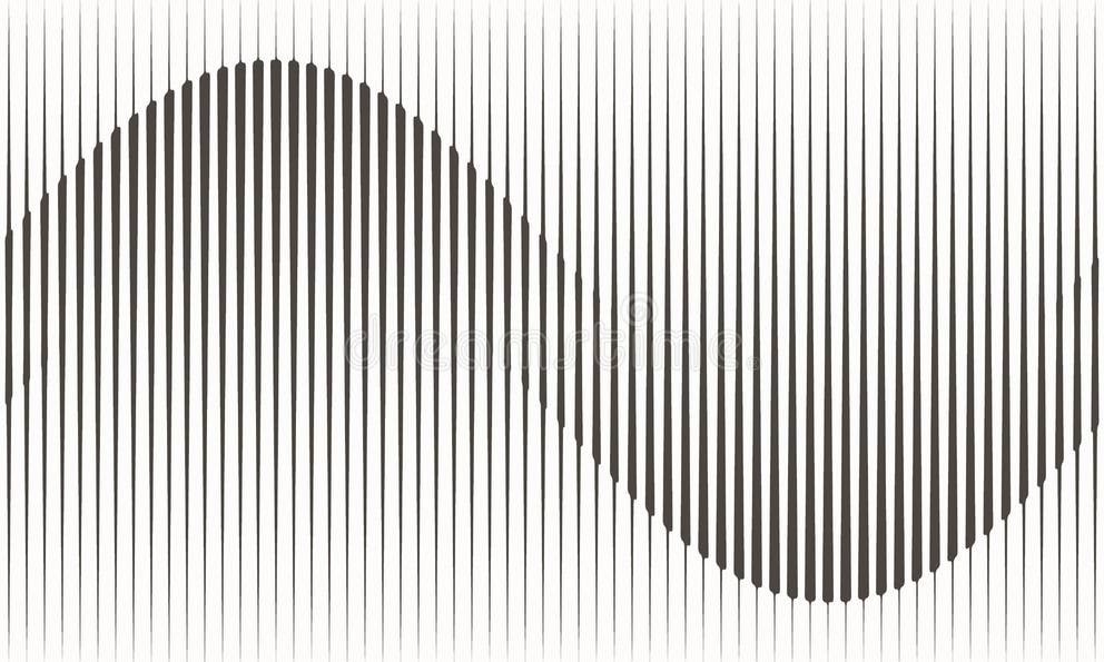 Abstract Art Geometric Background with Vertical Lines. Optical Illusion ...