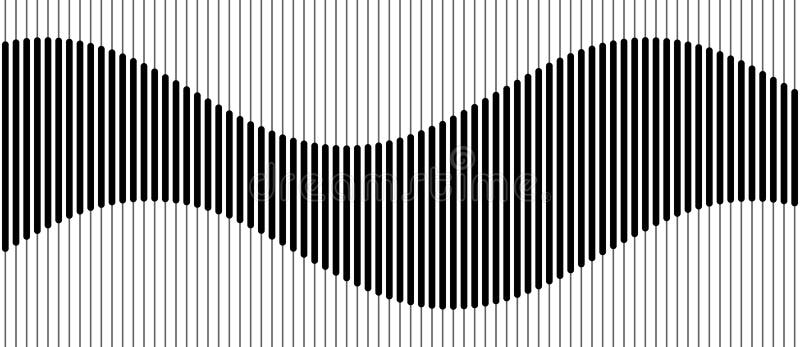 Abstract Art Geometric Background with Vertical Lines. Optical Illusion ...