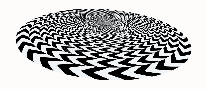 Abstract Art Geometric Optical Illusion with Arrows. White and Black ...