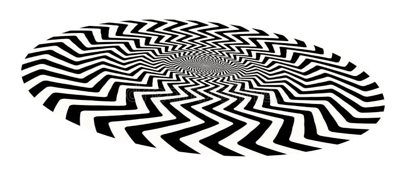 Abstract Art Geometric Optical Illusion with Arrows. White and Black ...