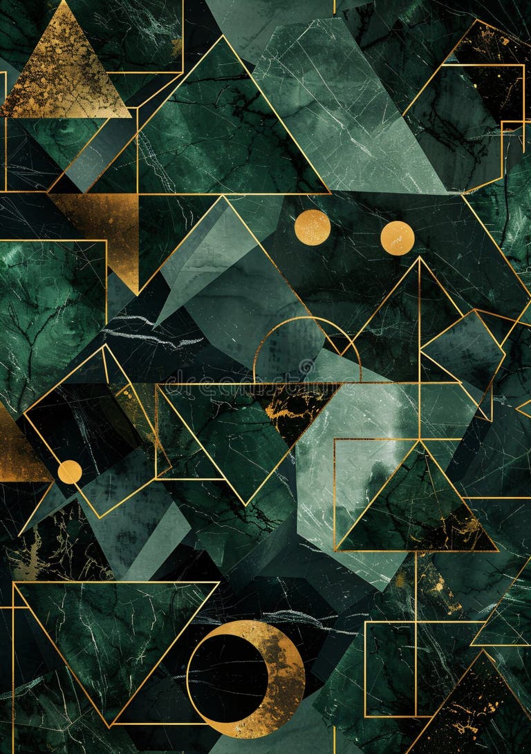 Gold Emerald Green Geometric Pattern Stock Illustrations – 1,049 Gold ...