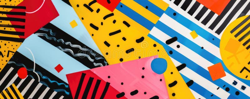 Geometric Art with Colorful Rectangles on Canvas, Modernist Inspiration ...