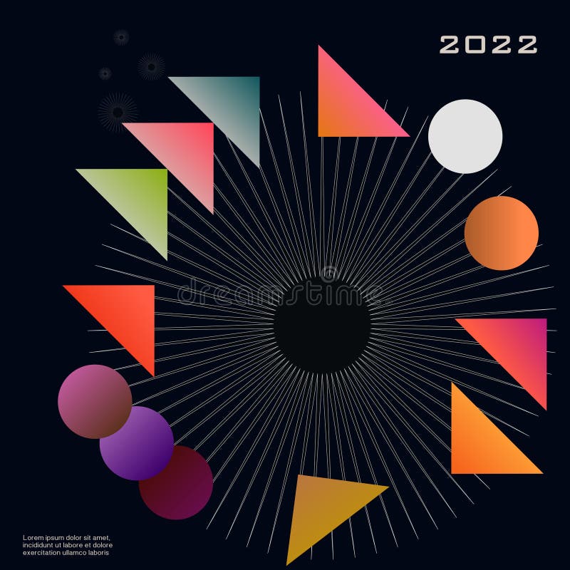 Abstract Art Geometrical Poster Design Layout with Editable Text and ...