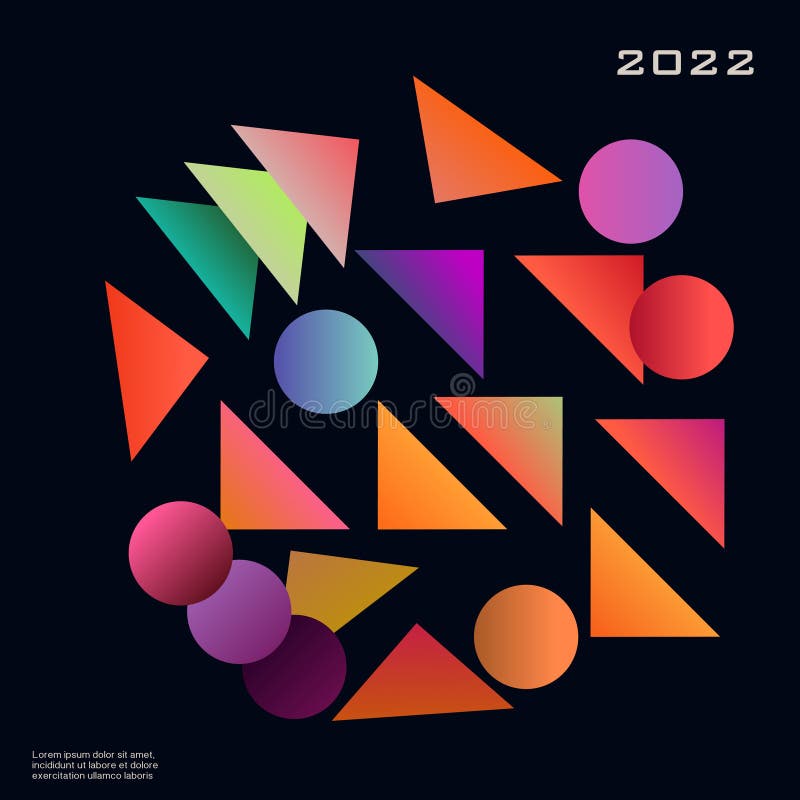 Abstract Art Geometrical Poster Design Layout with Editable Text and ...