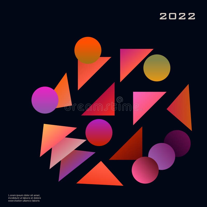 Abstract Art Geometrical Poster Design Layout with Editable Text and ...