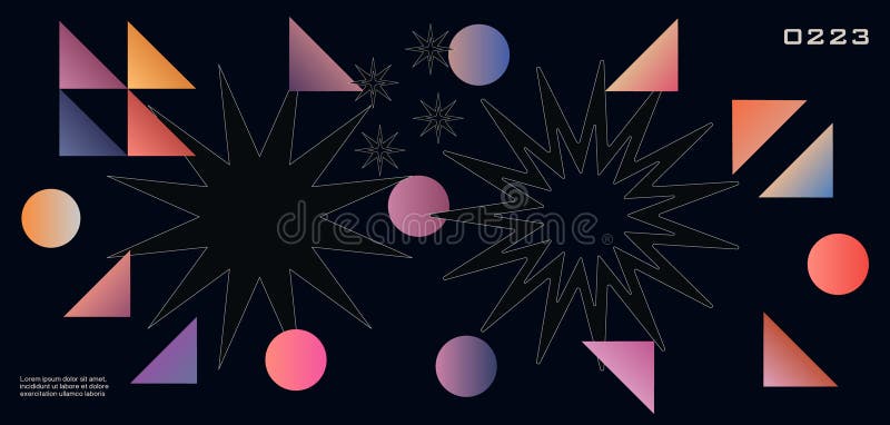 Abstract Art Geometrical Poster Design Layout with Editable Text and ...