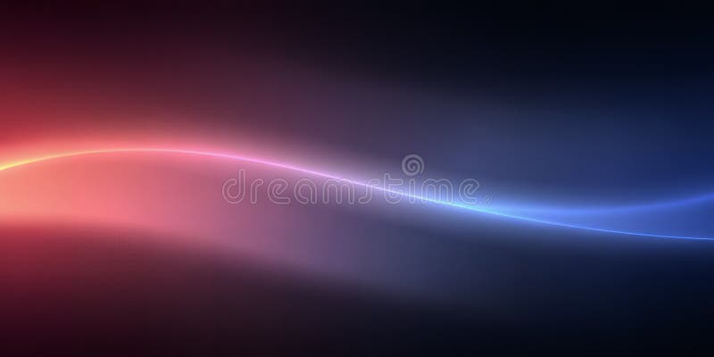 Abstract Art Glowing Red and Blue Wave Stock Illustration ...