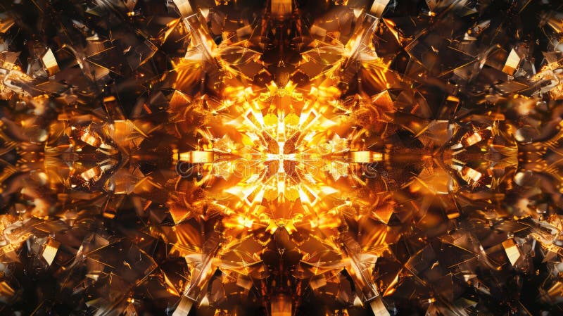 Abstract Art of Gold Light Effect Designed by Elegant and Complex Flow ...