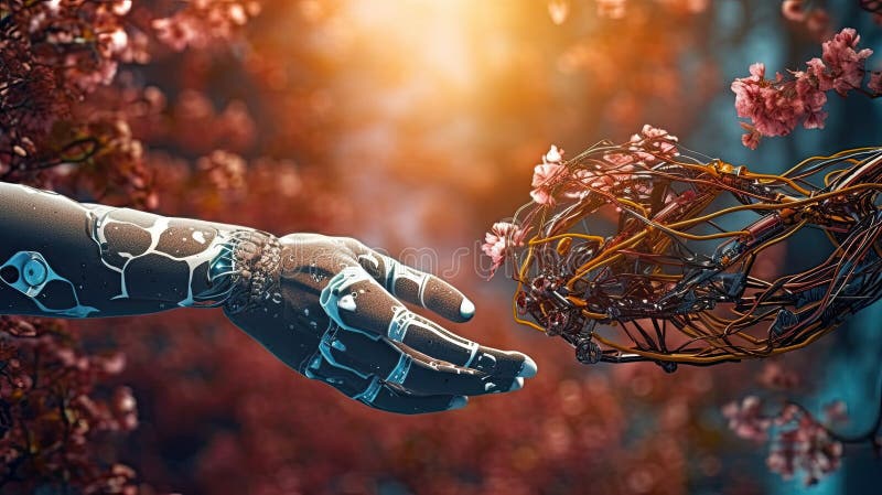 Abstract Art of Hands Touching. Stock Illustration - Illustration of ...