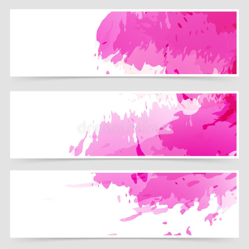 Abstract Art Header Set Collection Stock Vector - Illustration of ...