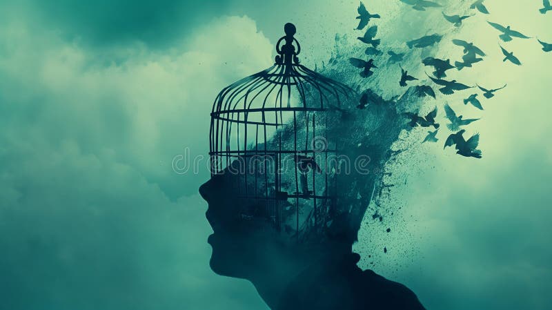 Abstract art of human head stock illustration. Illustration of male ...