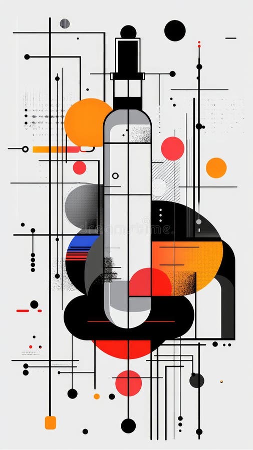 Abstract Art Illustrates Gene Editing Concepts, Featuring a Syringe and ...