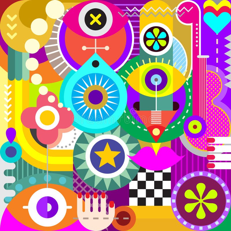 Abstract Art Illustration stock vector. Illustration of heart - 58254136