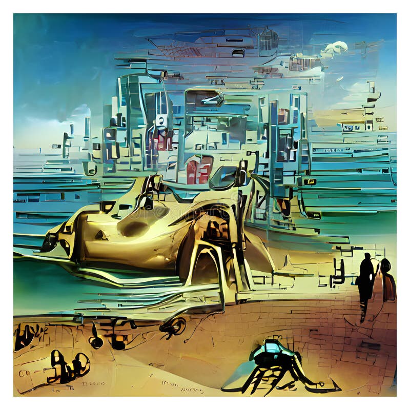 Abstract Art - Infinite Beaches Stock Illustration - Illustration of ...