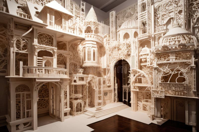 Abstract Art Installation Featuring Intricate Detailing of Different ...