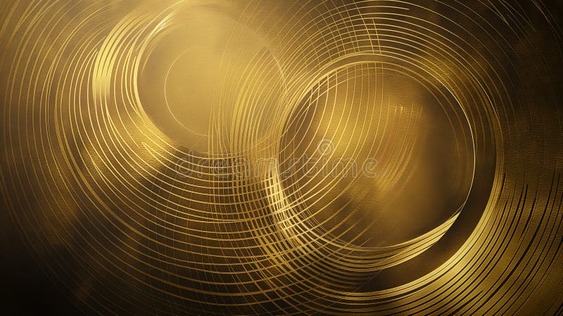 Abstract Art with Intricate Golden Swirls and Patterns, Creating a ...